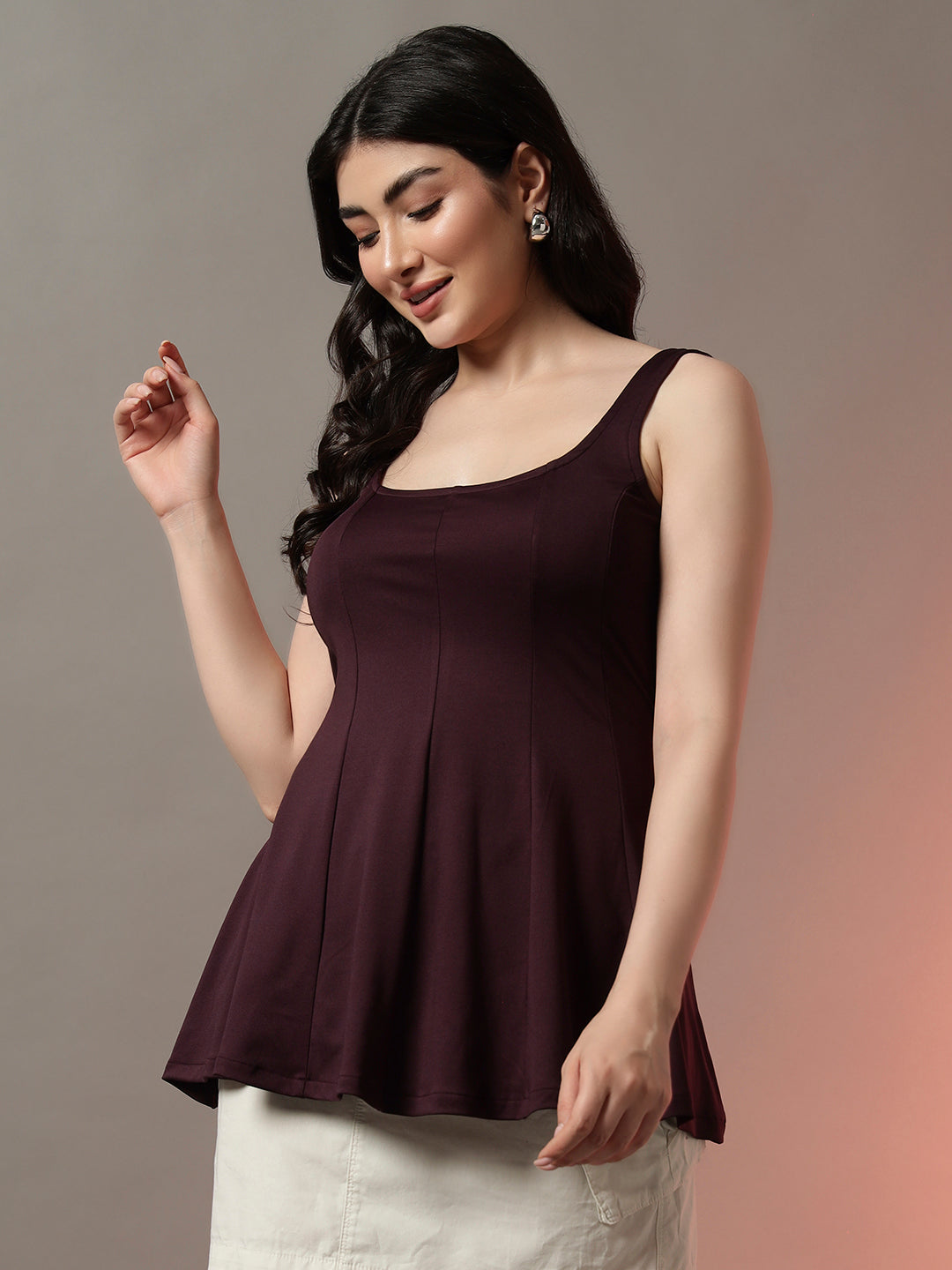 Sculpted Fit & Flare Top
