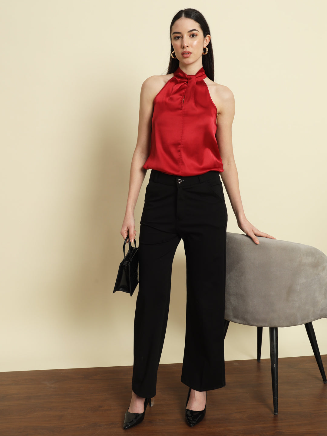 Red Halter Neck Top