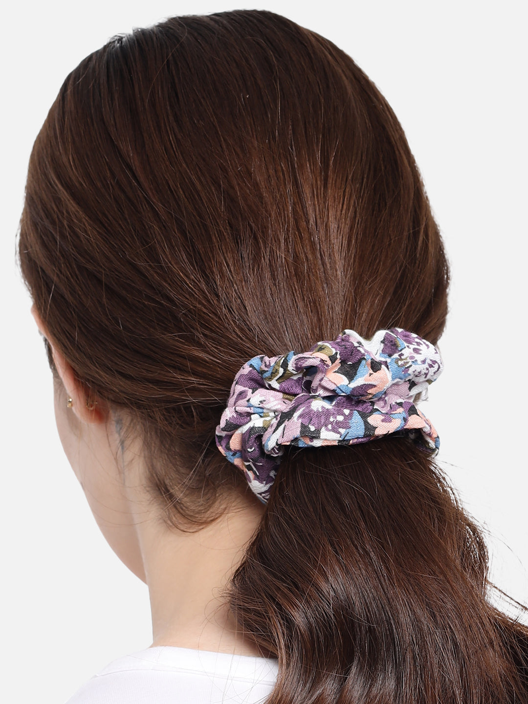 Set of 5 multi coloured printed Scrunchies